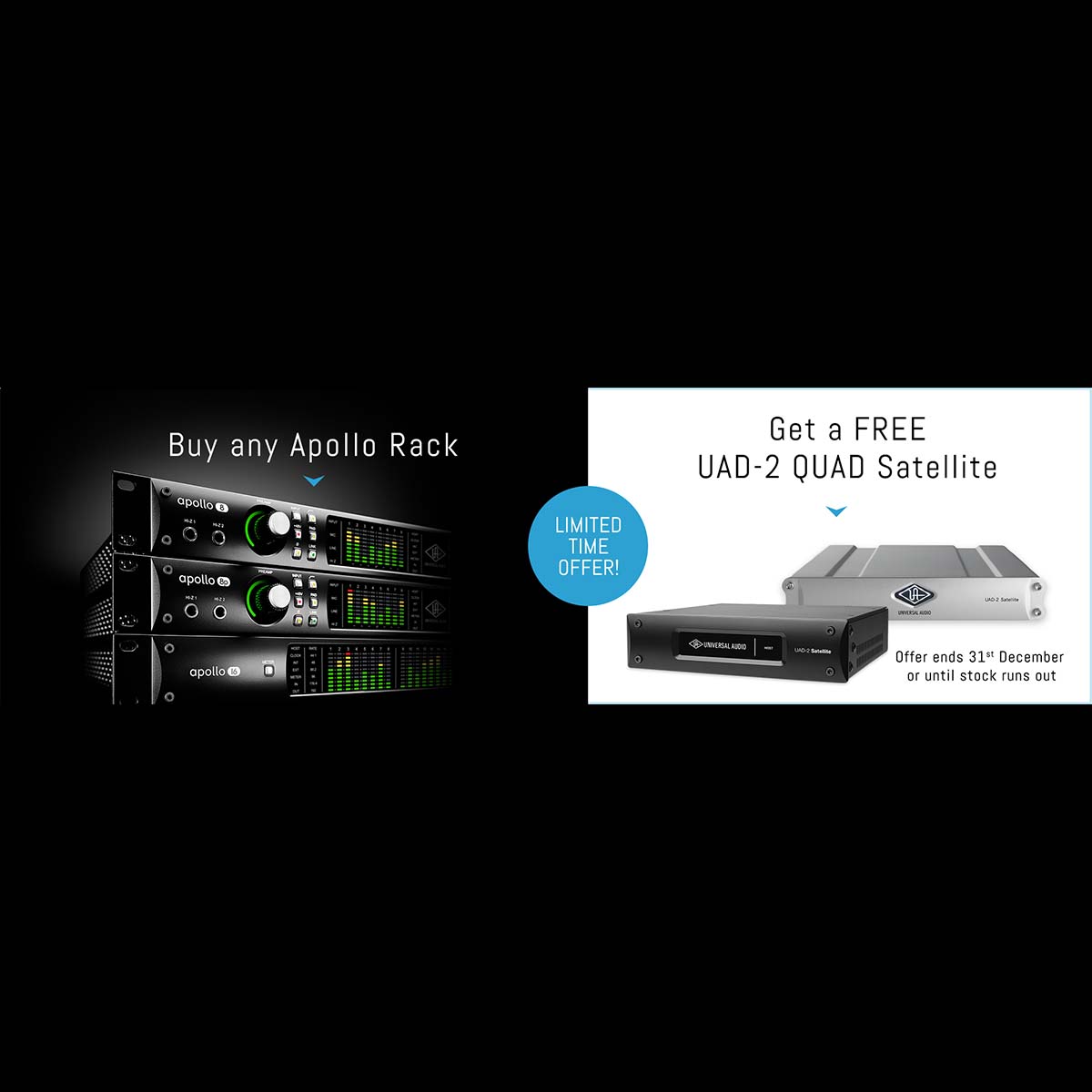 Free Quad Satellite with Any Apollo Rack Unit - AWAVE